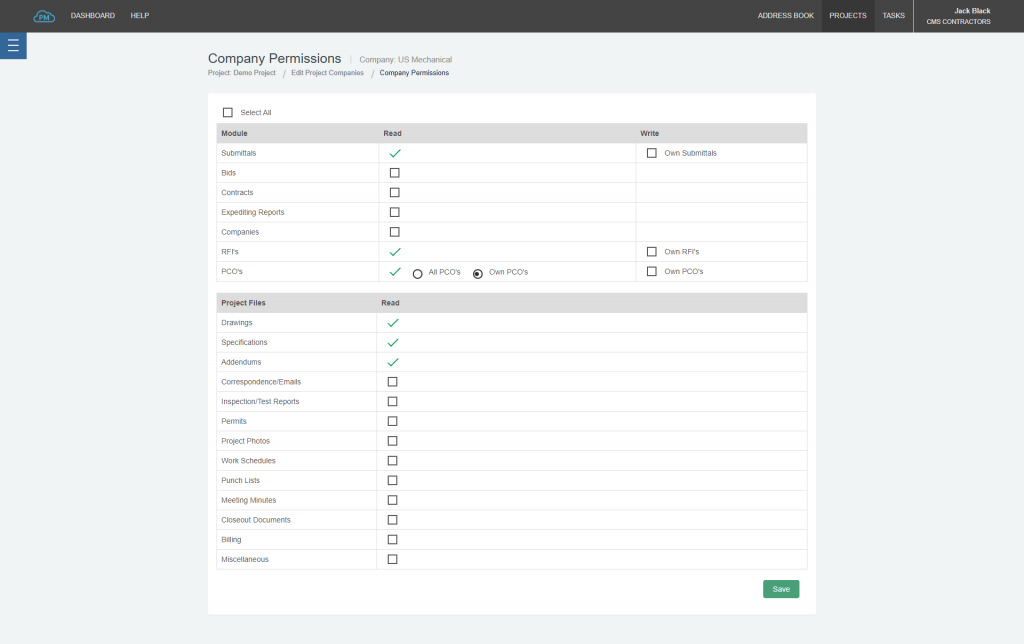 Access Control and User Permissions | Cloud PM