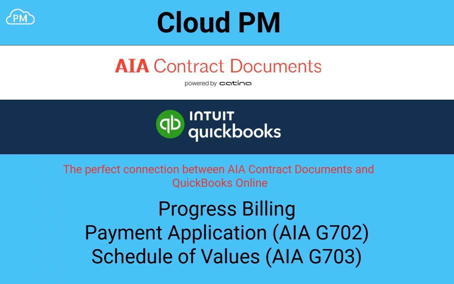 Cloud PM, the perfect connection between AIA-G703 Schedule of Values ...